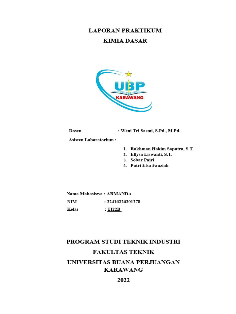 Laprak Praktek Kimia 2 | PDF
