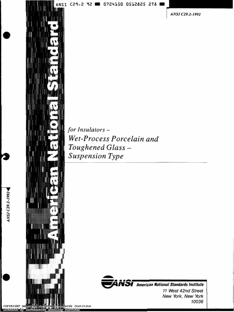 ANSI C29 2 Aisladores | PDF | Insulator (Electricity) | Steel