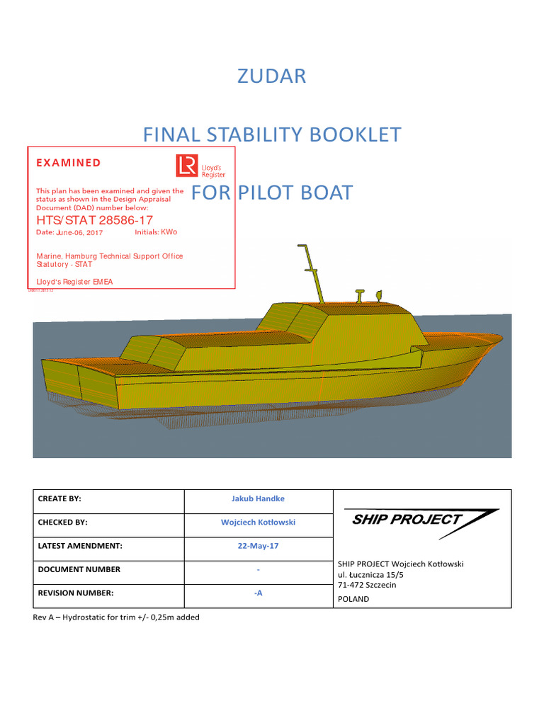 Final Stability Booklet - RevA - ES | PDF | Ships | Watercraft