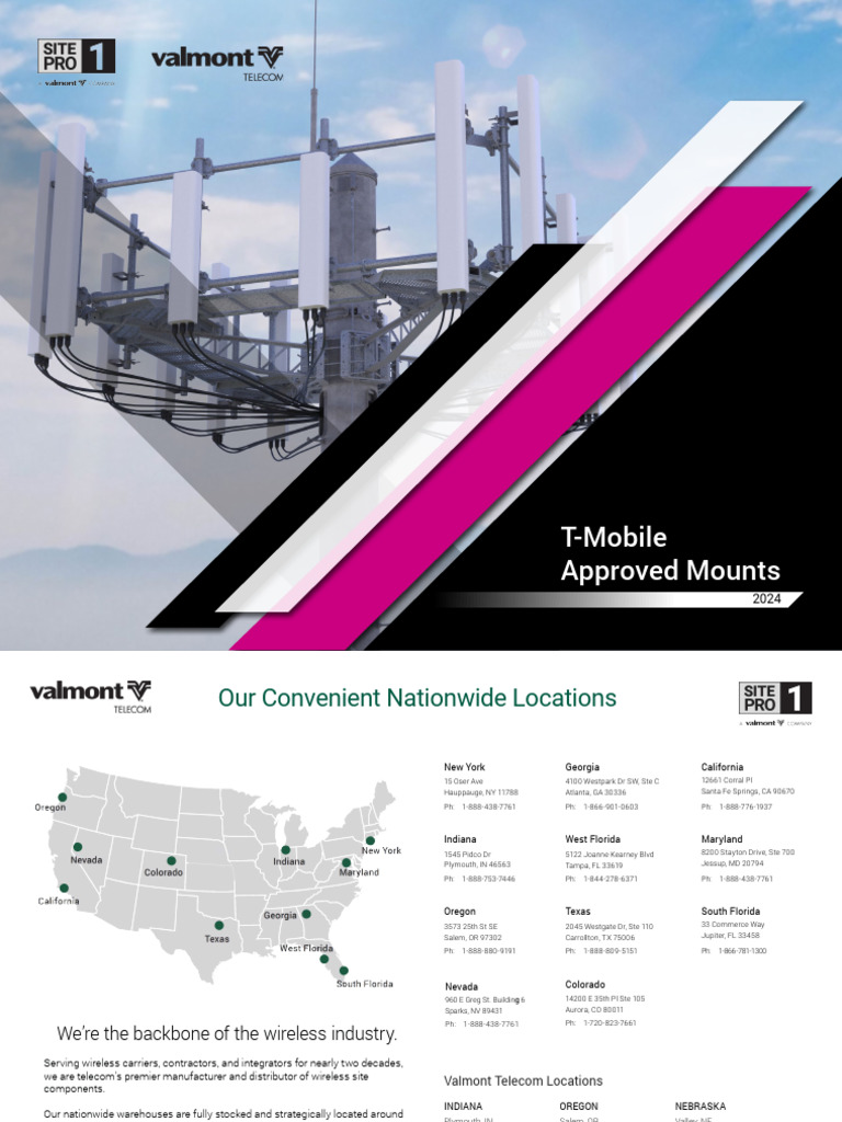 T-Mobile Approved Mounts | PDF | Pipe (Fluid Conveyance) | Mechanical ...