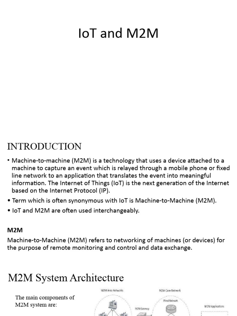 U4 - IoT and M2M | PDF | Computer Network | Internet Of Things