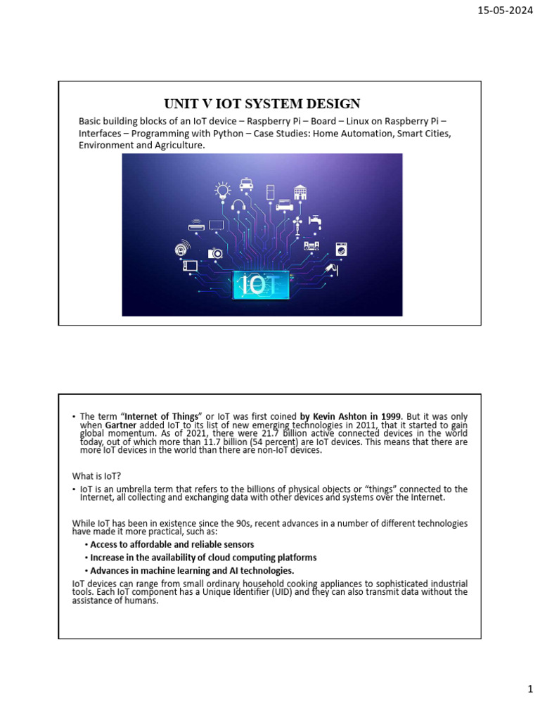 U5 Full Content | PDF | Internet Of Things | Computing