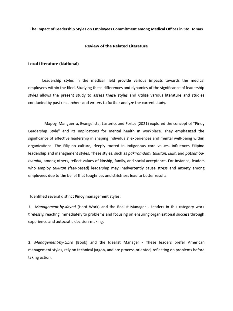 Rrl (Revised) | Download Free PDF | Leadership | Transformational ... Rrl (Revised) | Download Free PDF | Leadership | Transformational ...