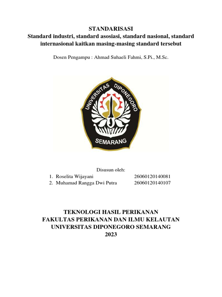 Standard Industri, Standard Asosiasi, Standar Nasional, Standard ...