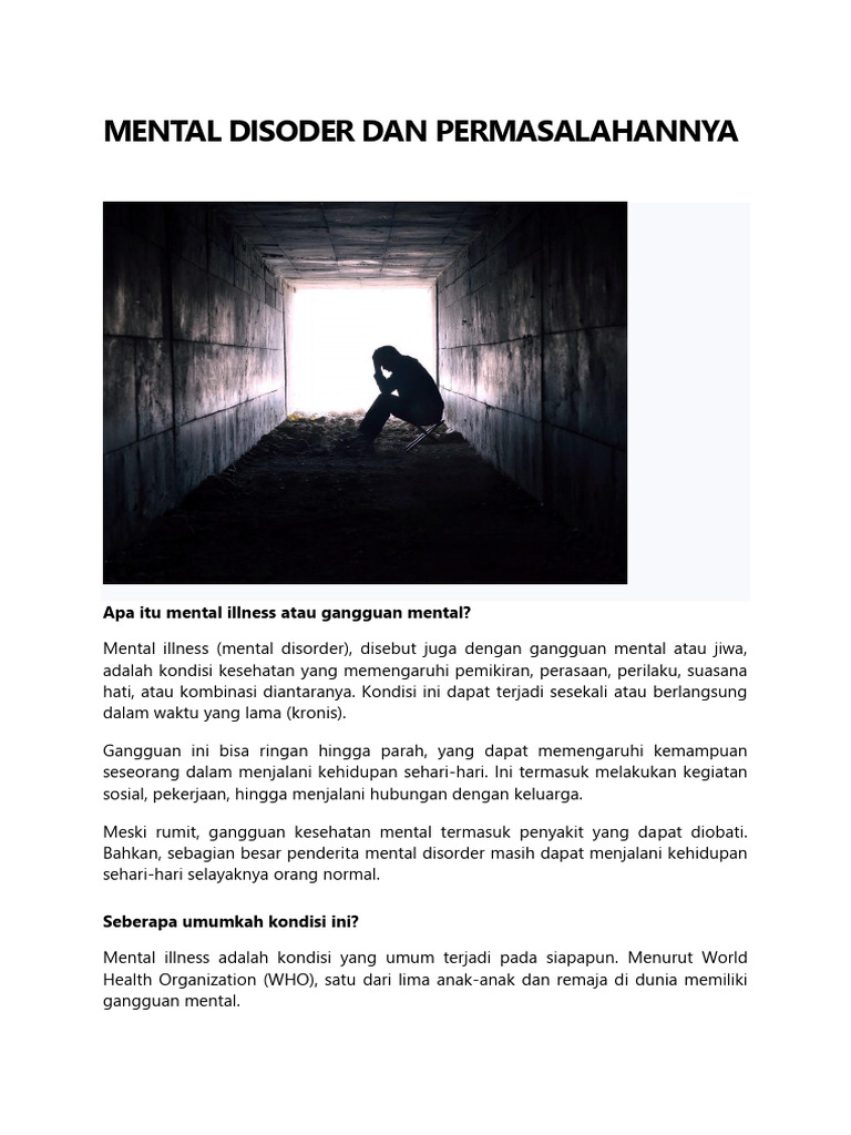 Materi 23 Mengenal Mental Disoder Dan Permasalahannya | PDF | Gaya Hidup