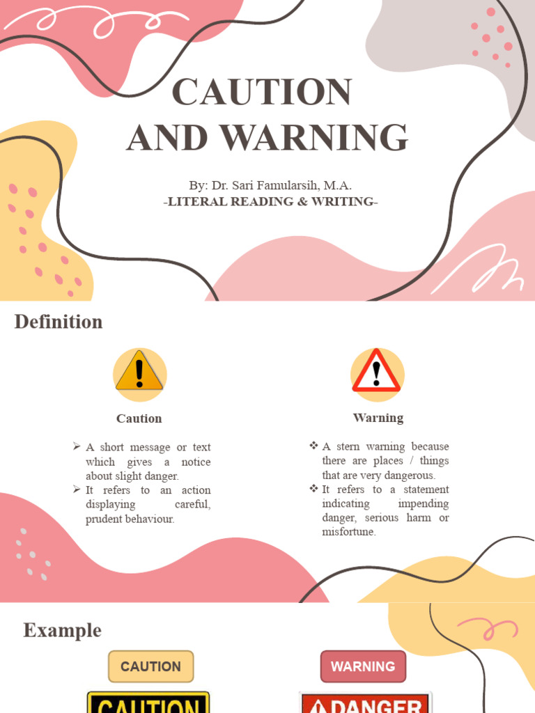 Caution and Warning | PDF