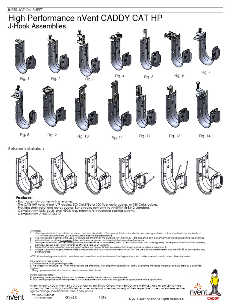 Electric - NVent J Hook Assemblies | PDF | Manufactured Goods | Equipment