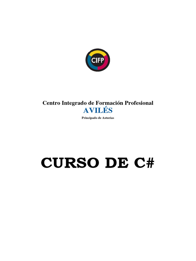Curso De Csharp Pdf C Sharp Lenguaje De Programación Objeto 