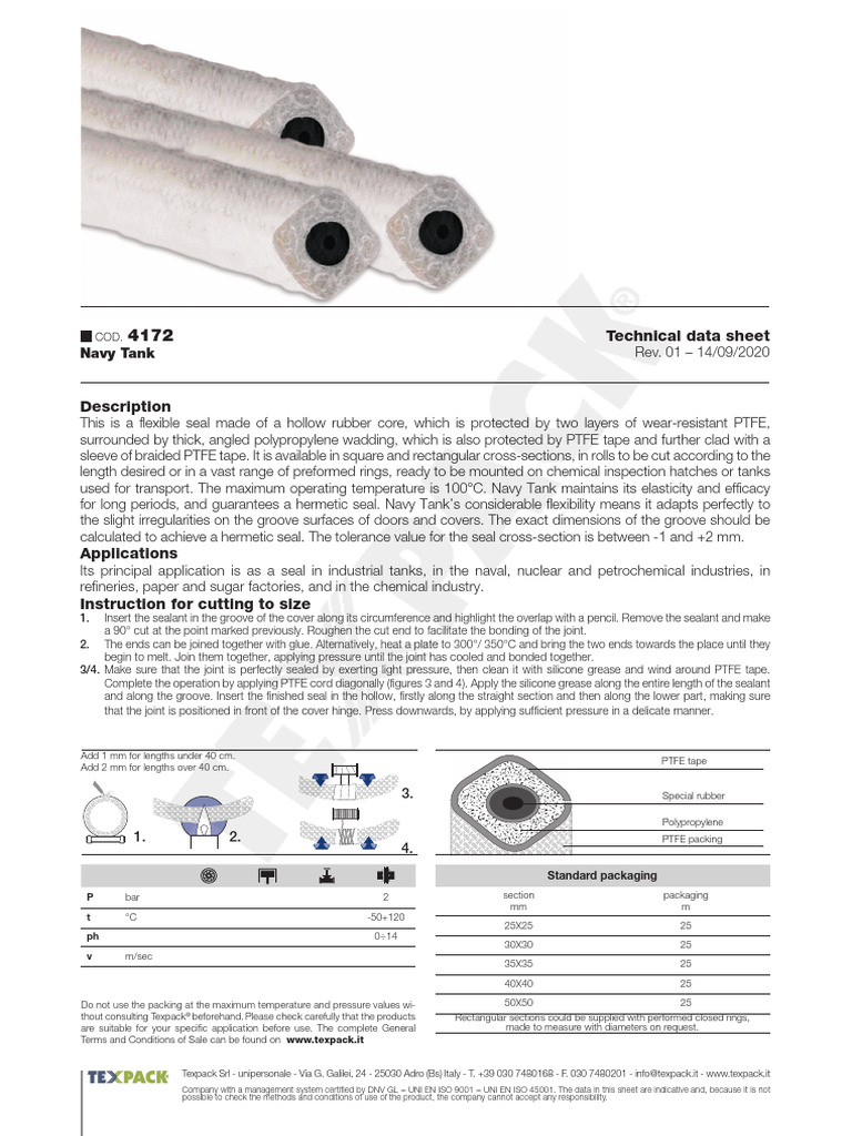 4172 Navy Tank Technical Data Sheet en | PDF | Optical Fiber | Materials