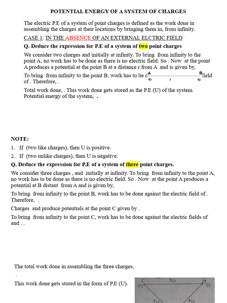 Electrostatic Potential and Capacitance - Module 2 | PDF | Electric Field | Potential Energy