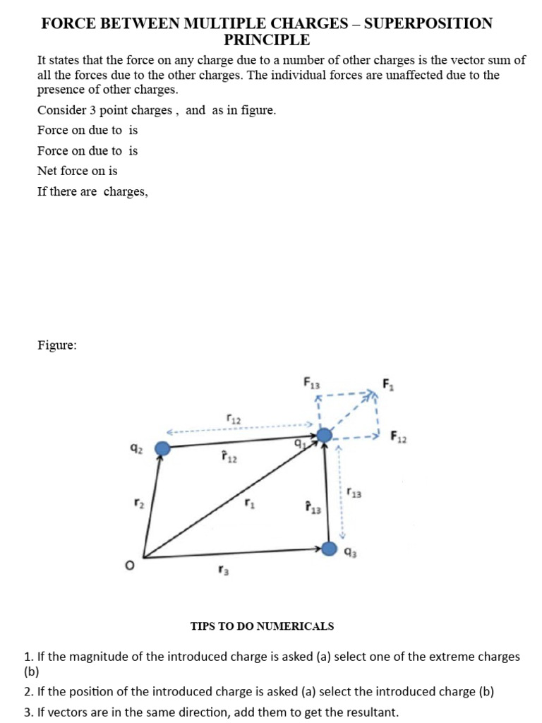 Electric Charges & Fields - Module 2 | PDF | Electric Field | Force