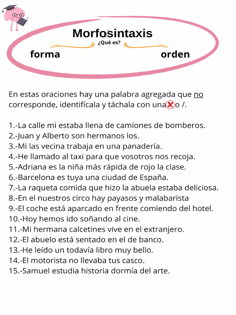 Actividad de Morfosintaxis | PDF