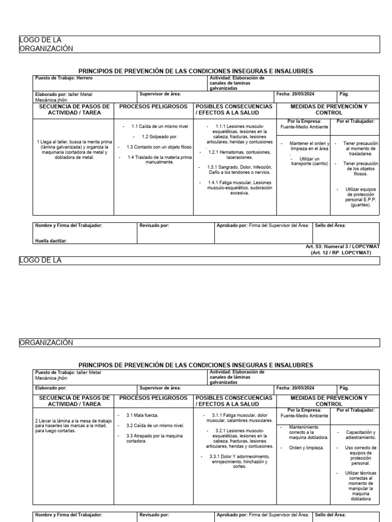 Prevencion de Condiciones | PDF | Seguridad y salud ocupacional ...