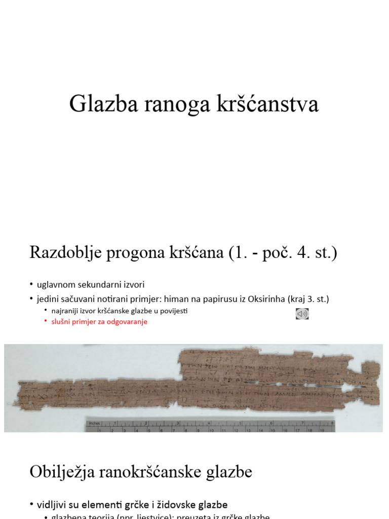 Ranokršćanska Glazba | PDF