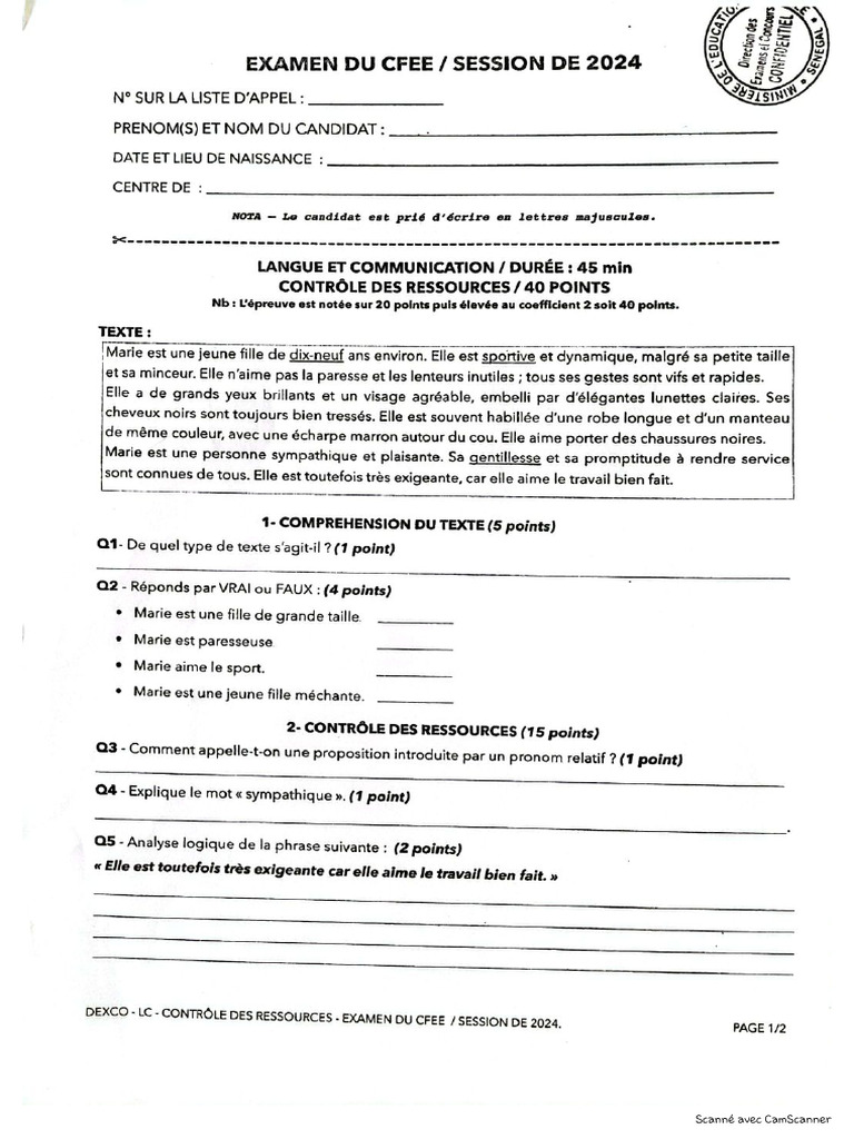 Cfee 2024 | PDF