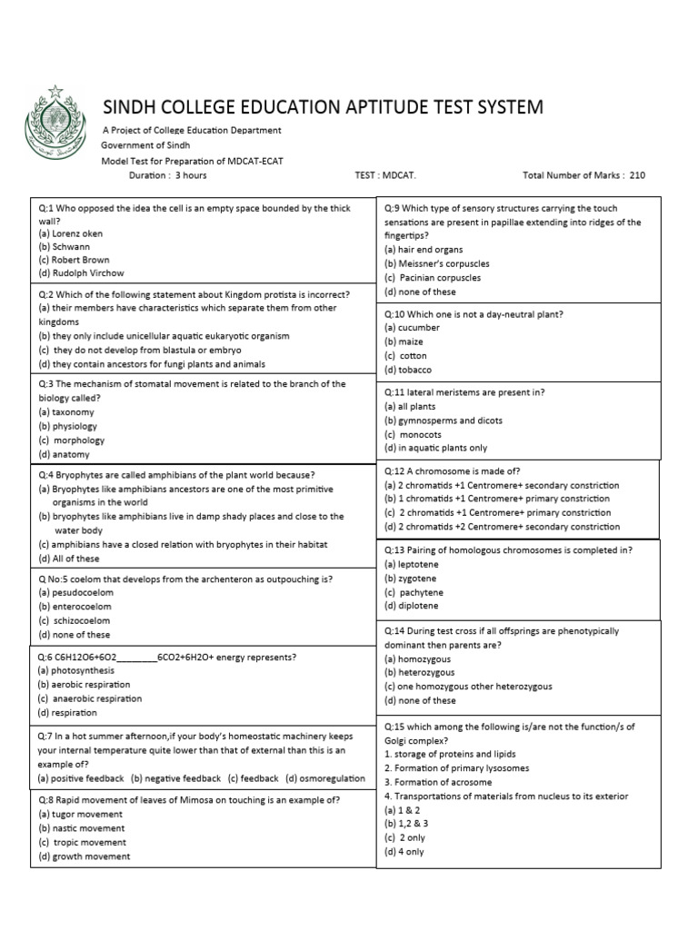 Schizocoelom and Biology Concepts Test | PDF | Meiosis | Plants
