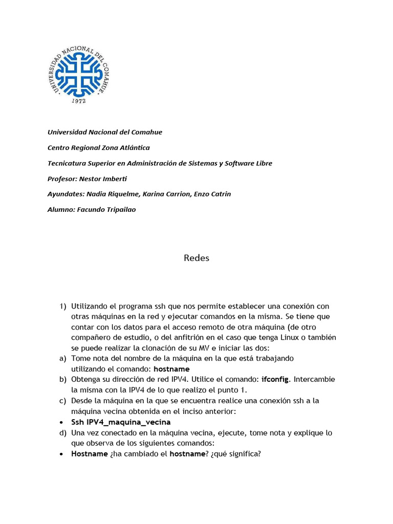 TP5x-Tripailao, Facundo Ignacio | PDF | Dirección IP | Protocolos de ...