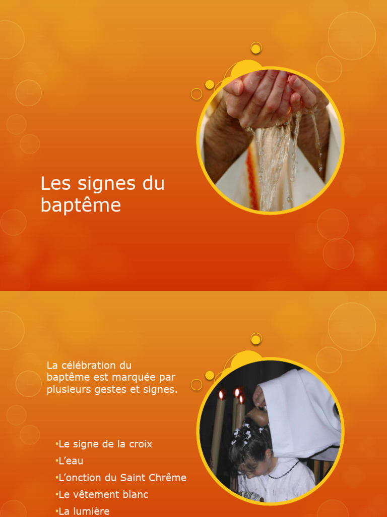 Les Signes Du Bapteme | PDF | Onction | Baptisme