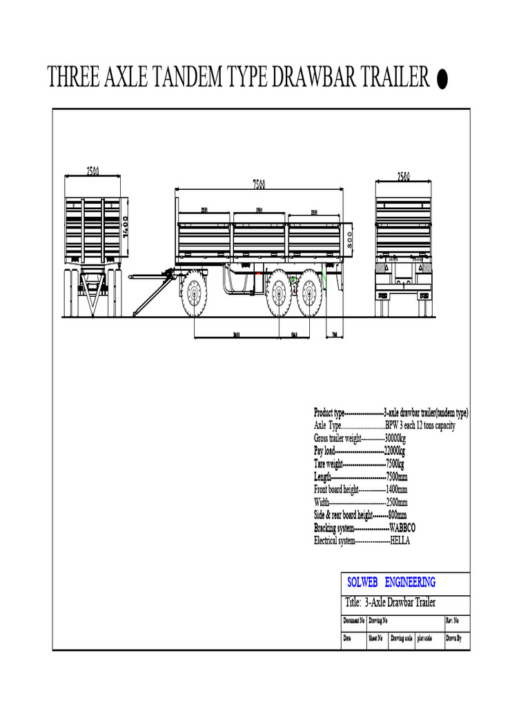 3-Axle Drawbar Trailer - Recover-Model | PDF