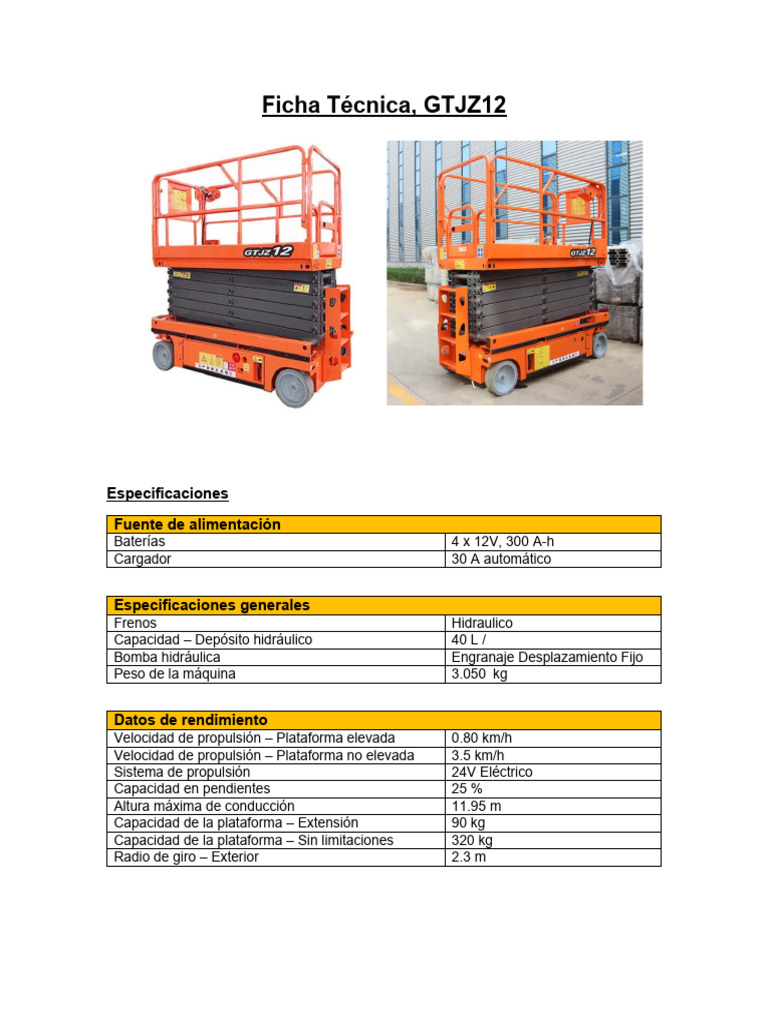 Ficha Técnica GTJZ12 | Descargar gratis PDF | Tecnologías automotrices ...