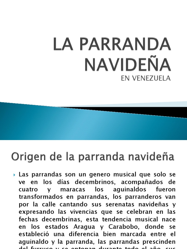 Parranda Navideña Venezolana: Orígenes y Tradición | PDF | Navidad ...
