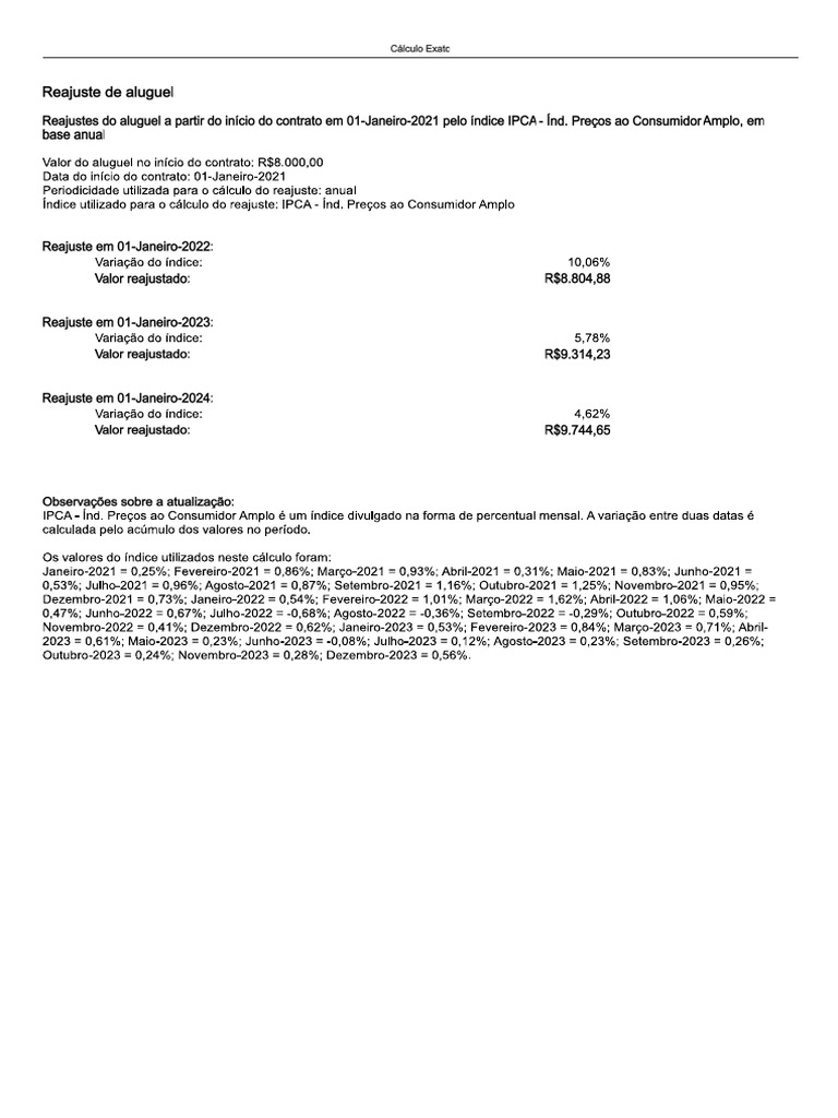 Ipca Acumulado | PDF