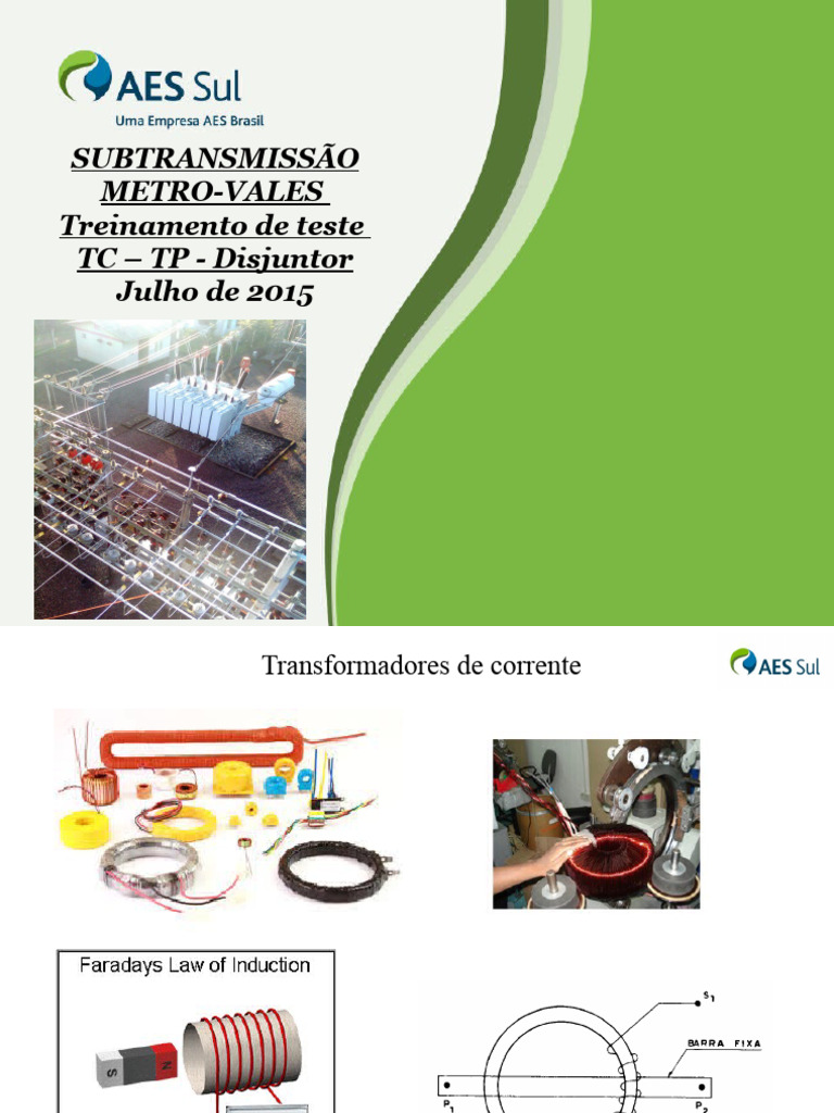 Treinamento TC e TP v2 | PDF | Corrente elétrica | Transformador
