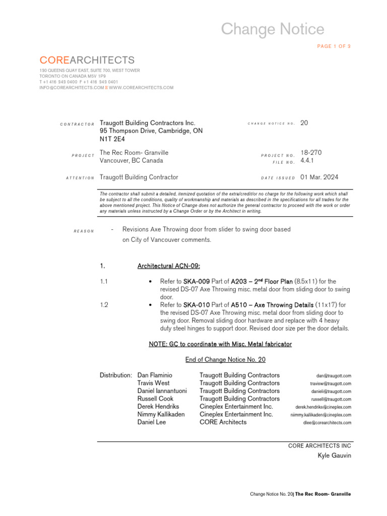 18-270 - TRR - Granville - CN-20 (ACN-09) Axe Throwing Door Hardware ...