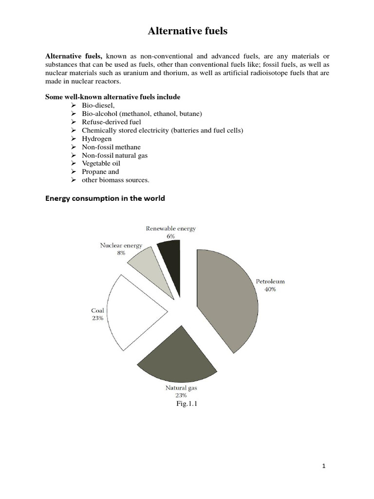 Alternate Fuels | PDF | Alternative Fuel | Fuels