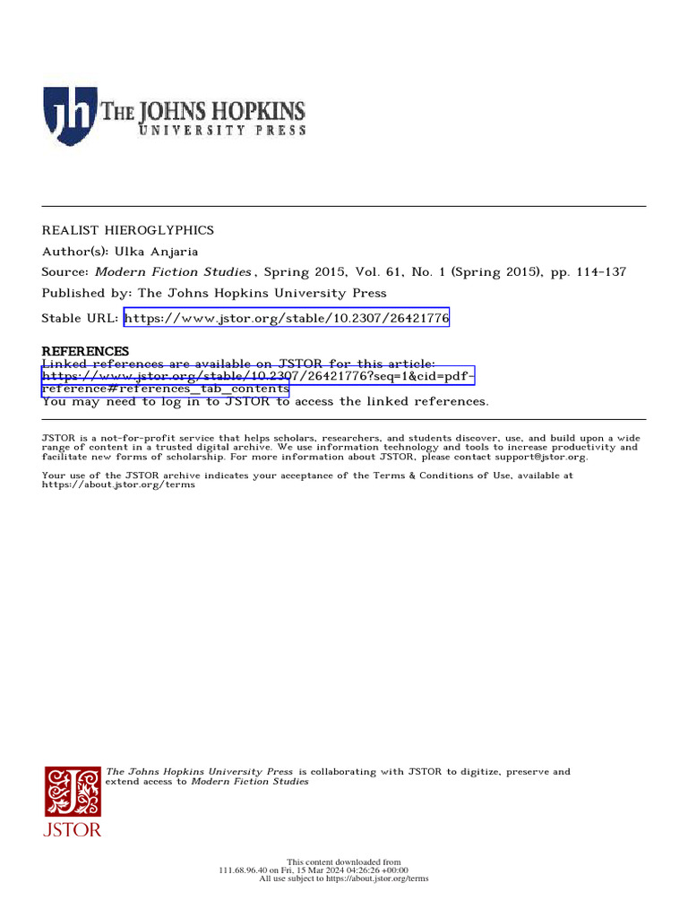 Anjaria REALISTHIEROGLYPHICS 2015 | PDF