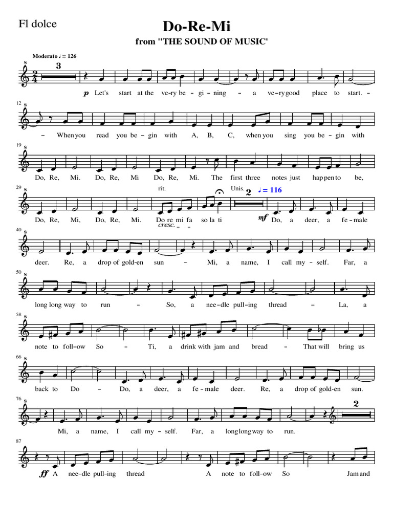 Do Re Mi FL - Dolce | PDF | Musicology | Musical Notation