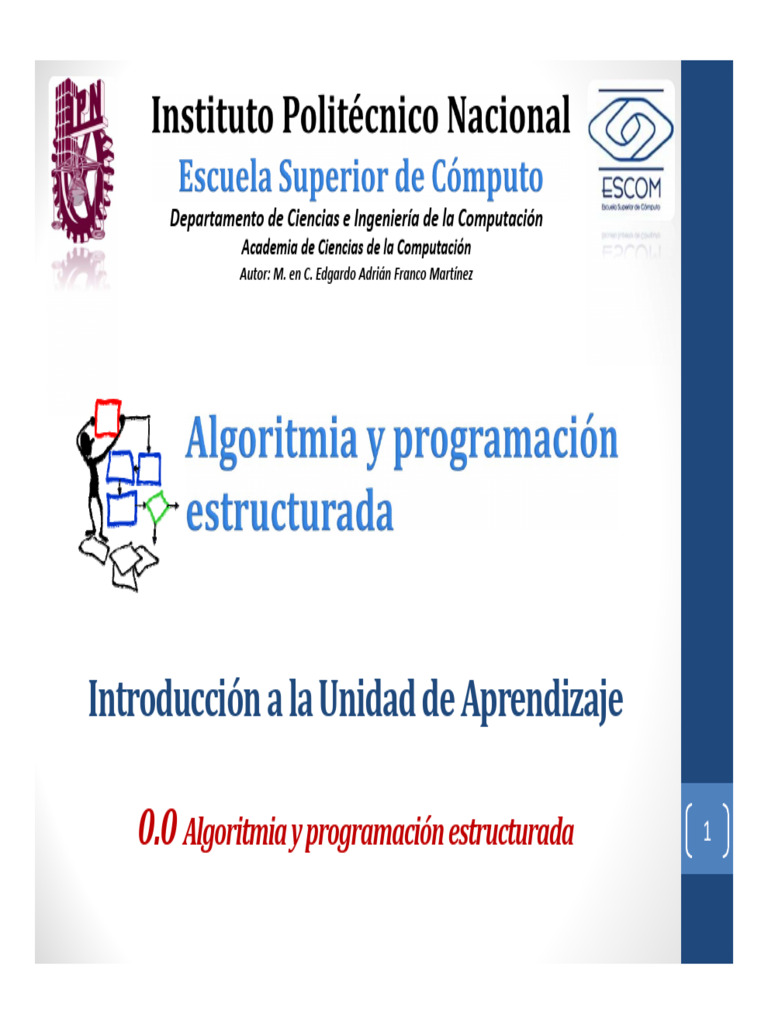 Diapositivas Clase 01 | PDF | Algoritmos | Programación de computadoras