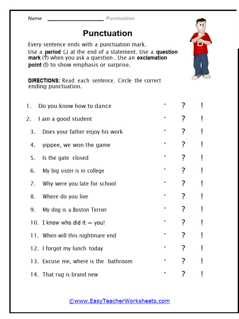 Punctuation: Mark Point Directions | PDF