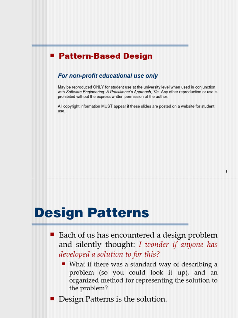 Design Patterns | PDF | System | Software Design Pattern