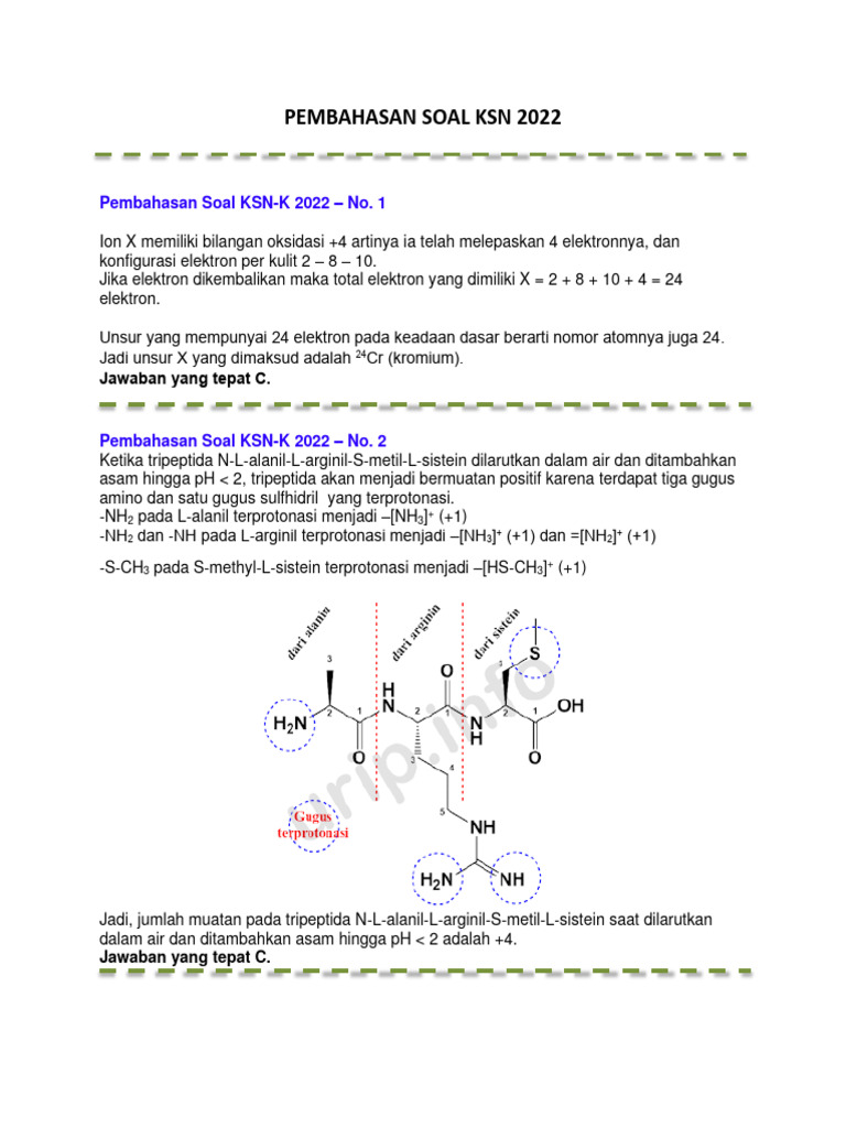 Pembahasan Soal KSN 2022 | PDF