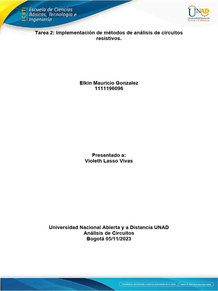 Tarea2 Elkin Gonzalez | PDF | Red eléctrica | Cantidad