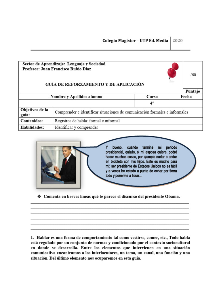 Guía de Comunicación Formal e Informal | PDF | Comunicación | Lingüística