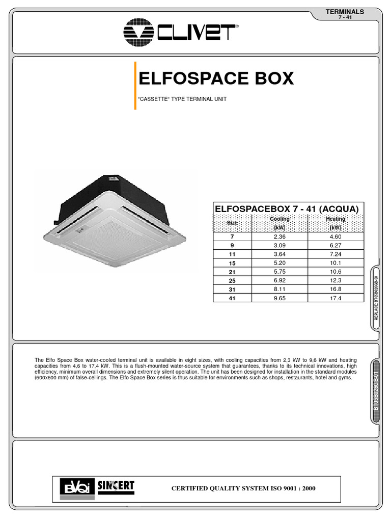 Catalogue Clivet | PDF | Water | Thermostat