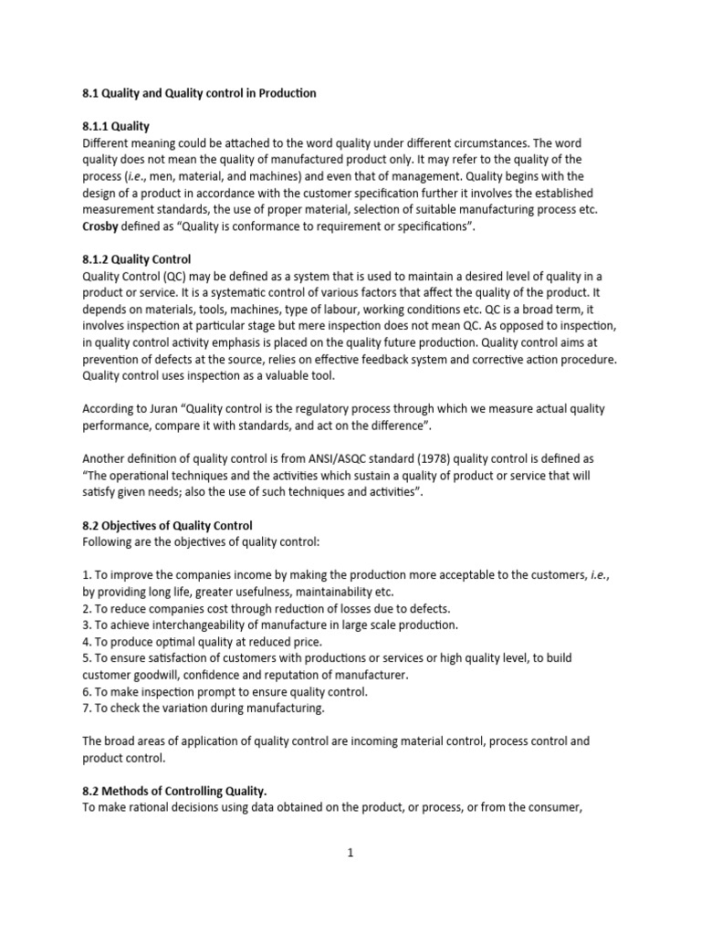 Production Management - Unit 8 | PDF | Quality (Business) | Histogram