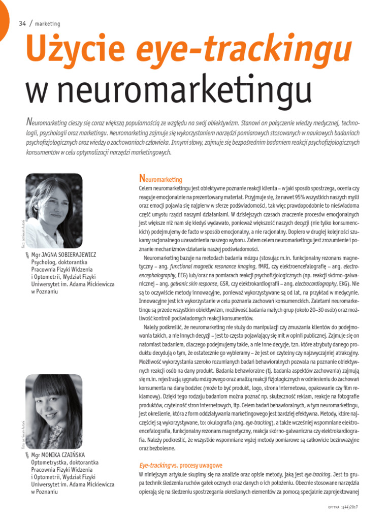 OPTYKA 1 2017 Neuromarketing | PDF
