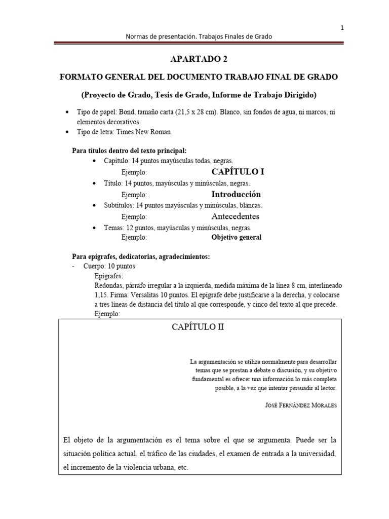 A 2 Normas Formato UDI TFG | PDF
