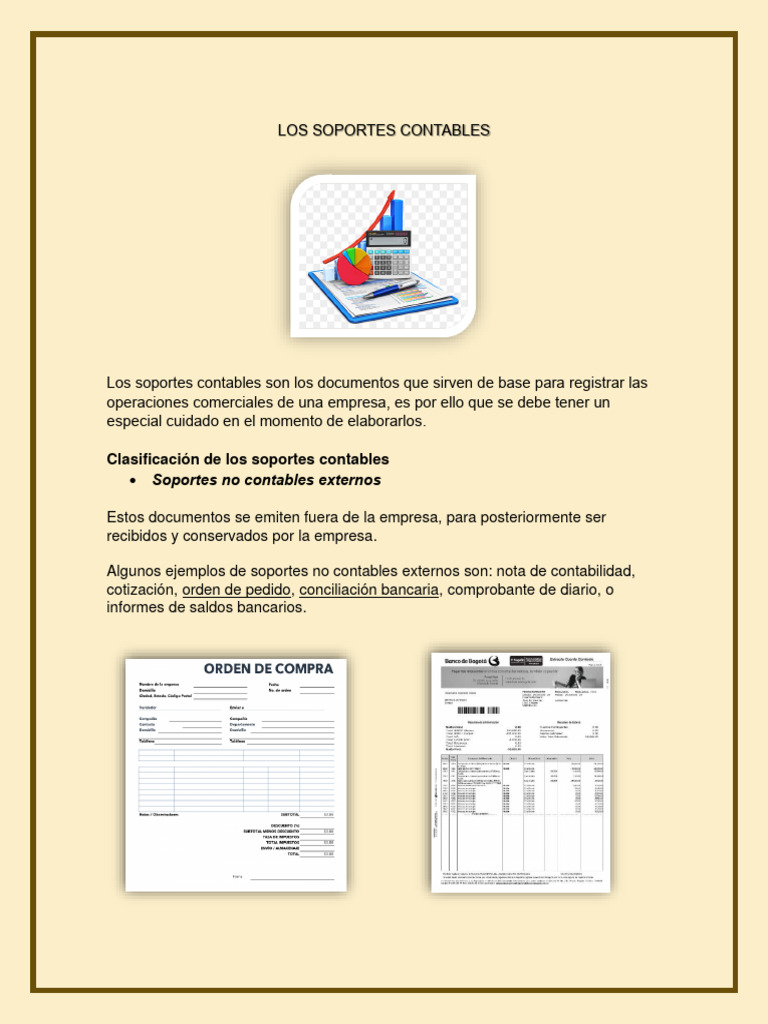 Los Soportes Contables | PDF | Contabilidad | Bancos