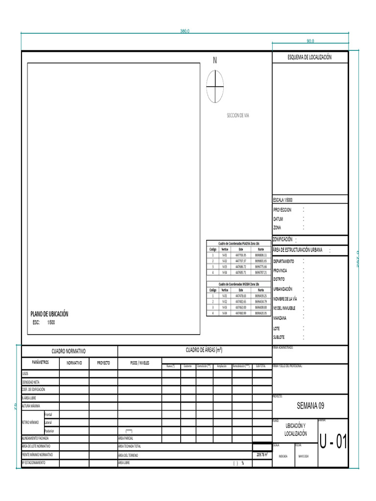 Membrete A3 Semana 9 | PDF | Planificación urbana | Urbanización