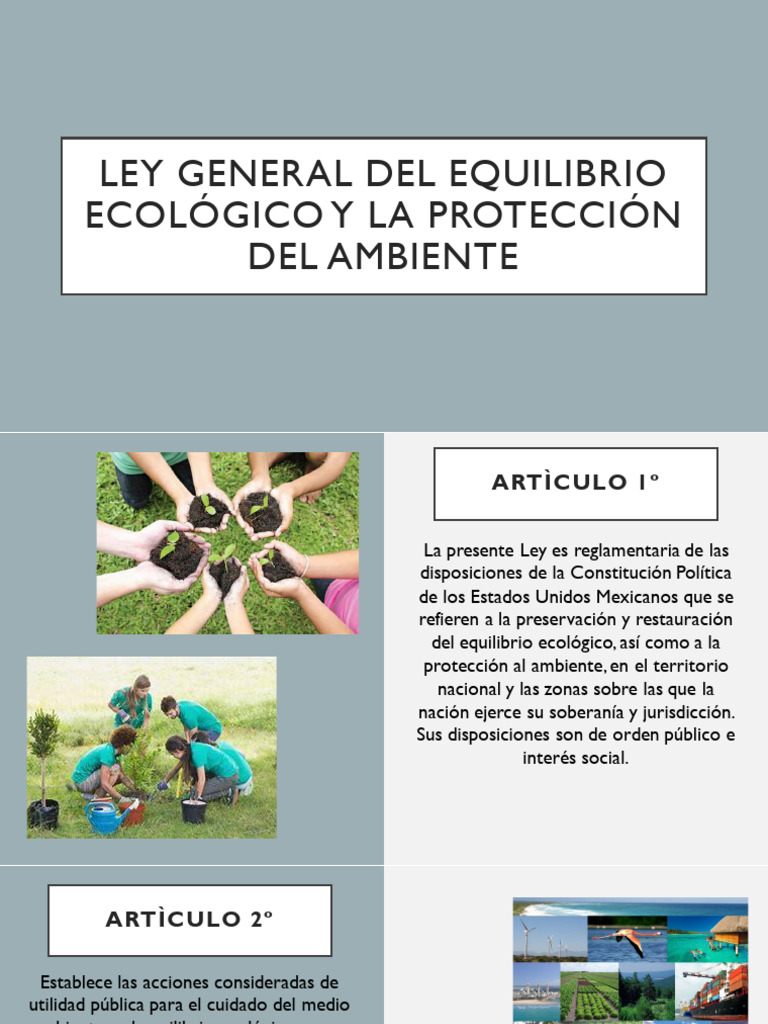 Ley General Del Equilibrio Ambiental | PDF | Sustentabilidad | Contaminación
