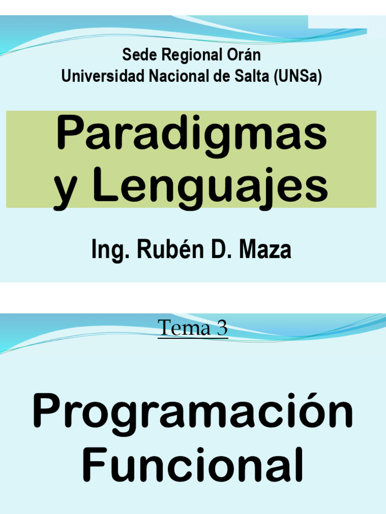 Paradigmas | PDF | Lenguaje de programación | Función (Matemáticas)