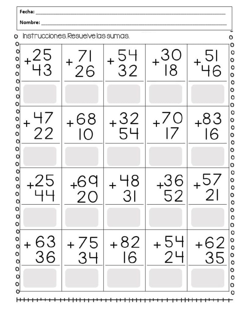ejercicios sumas y restas | PDF