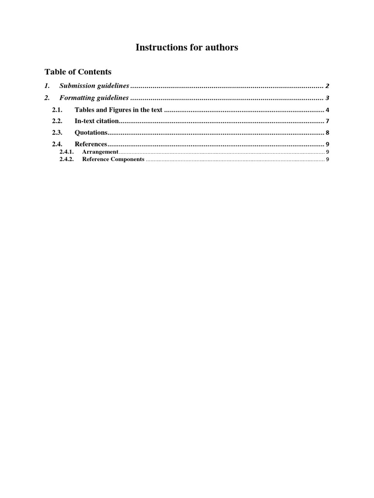 Author Submission Guidelines for Journals | PDF | Citation | Bracket