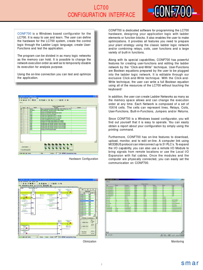 CONF700CE | PDF | Programmable Logic Controller | Software
