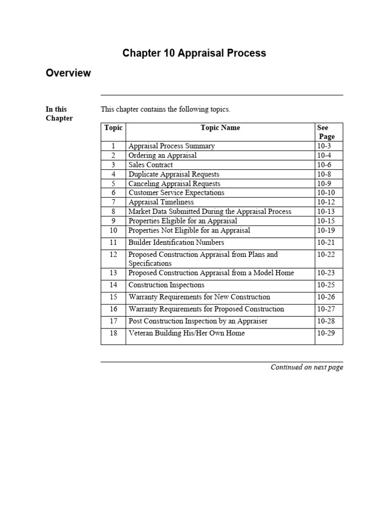 VA Appraisal Process Overview Guide | PDF | Real Estate Appraisal ...