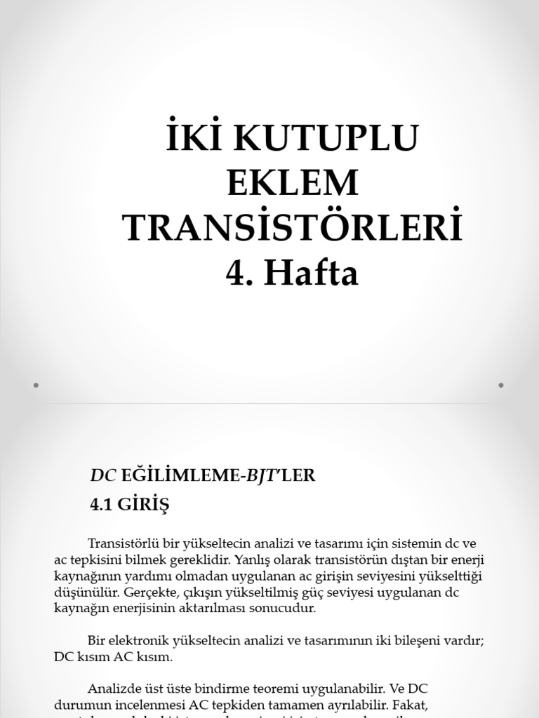 HFT - Elektronik Devreler | PDF